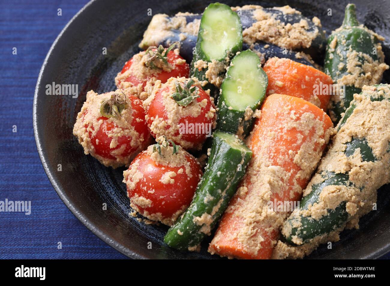Nukazuke, Japanese traditional food, Vegetables salt pickled tsukemono ...
