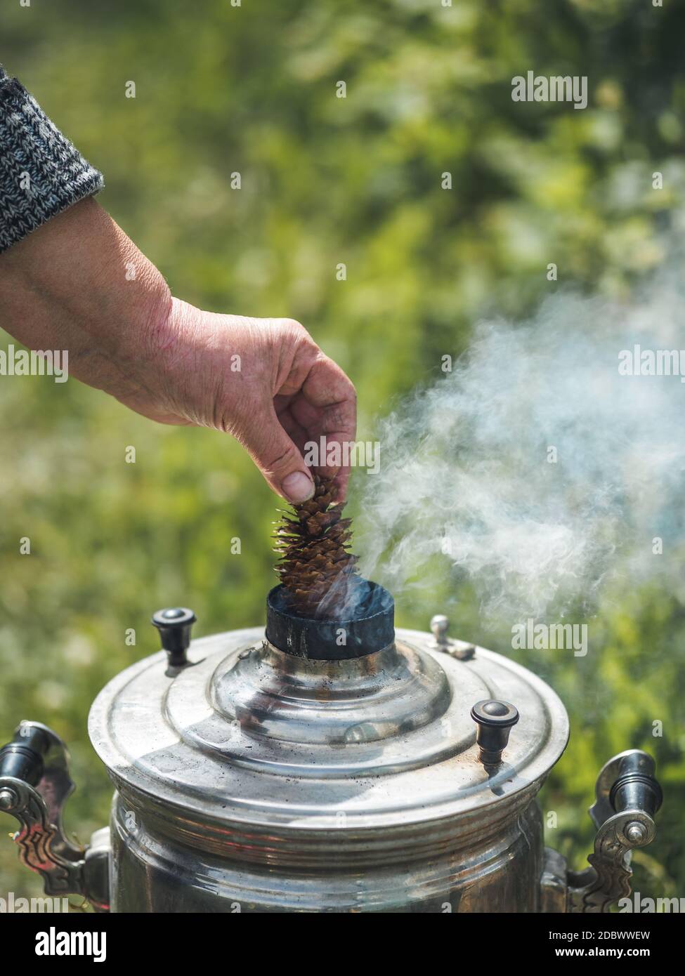 Russian woman smoking hi-res stock photography and images - Alamy