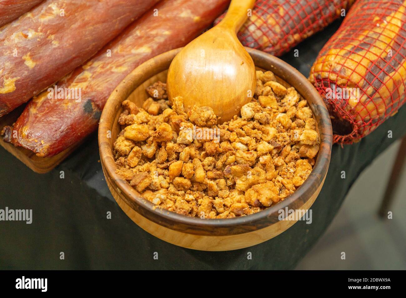 Pork smoked cracklings hi-res stock photography and images - Alamy