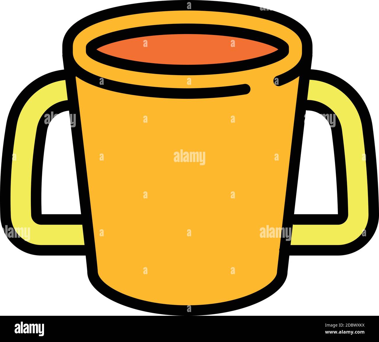 Baby cup icon. Outline baby cup vector icon for web design isolated on ...