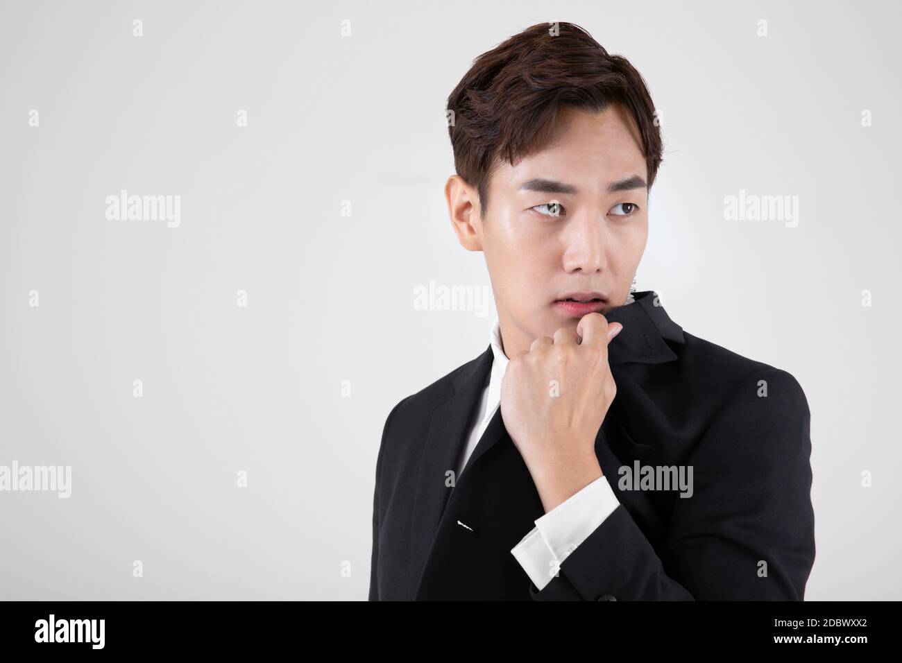 Asian male and female two security guards 096 Stock Photo - Alamy