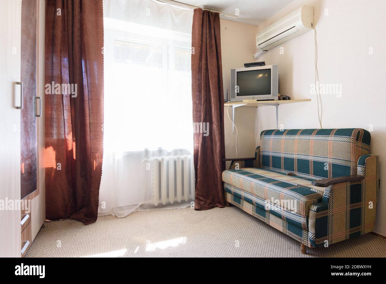 Interior of an economy room in a budget hotel Stock Photo - Alamy