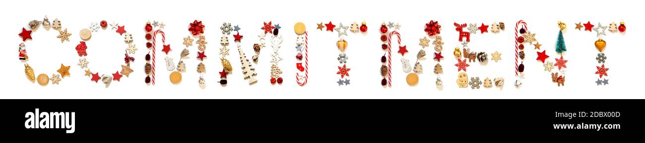 Colorful Christmas Decoration Letter Building English Word Commitment ...
