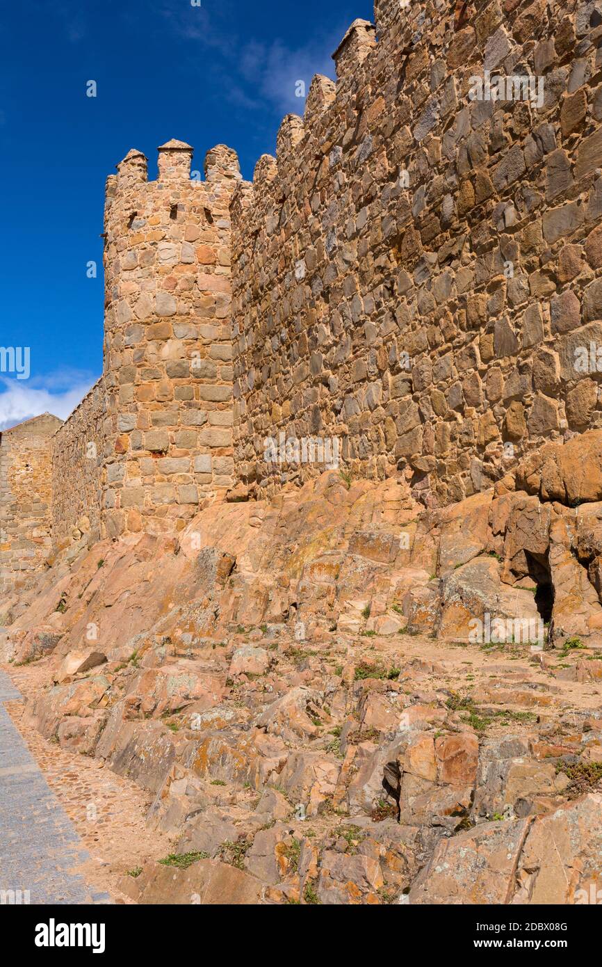 Ancient fortification of Avila, Castile and Leon, Spain Stock Photo - Alamy