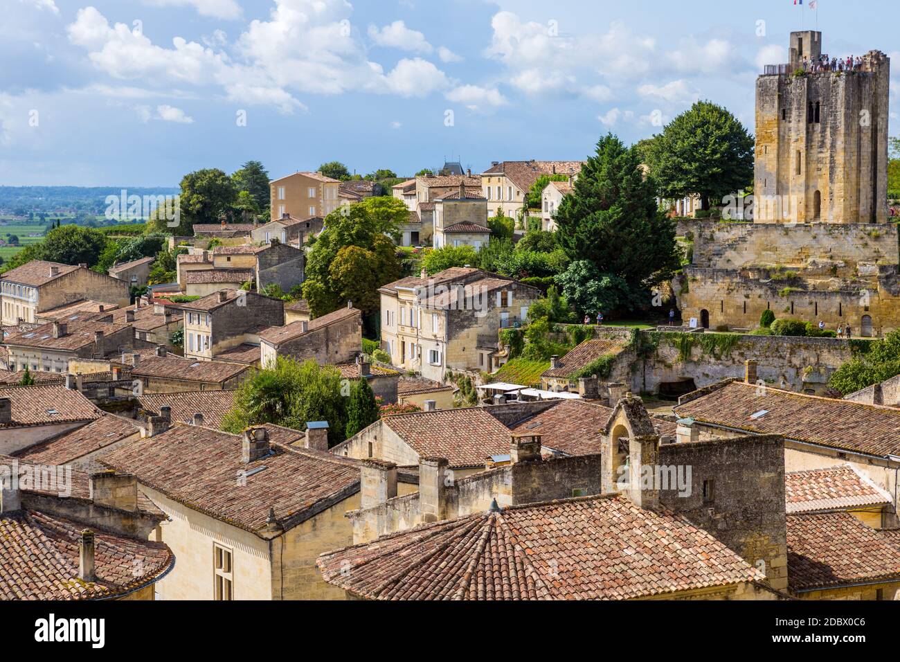 view of saint emilion, in aquitaine, france Stock Photo - Alamy