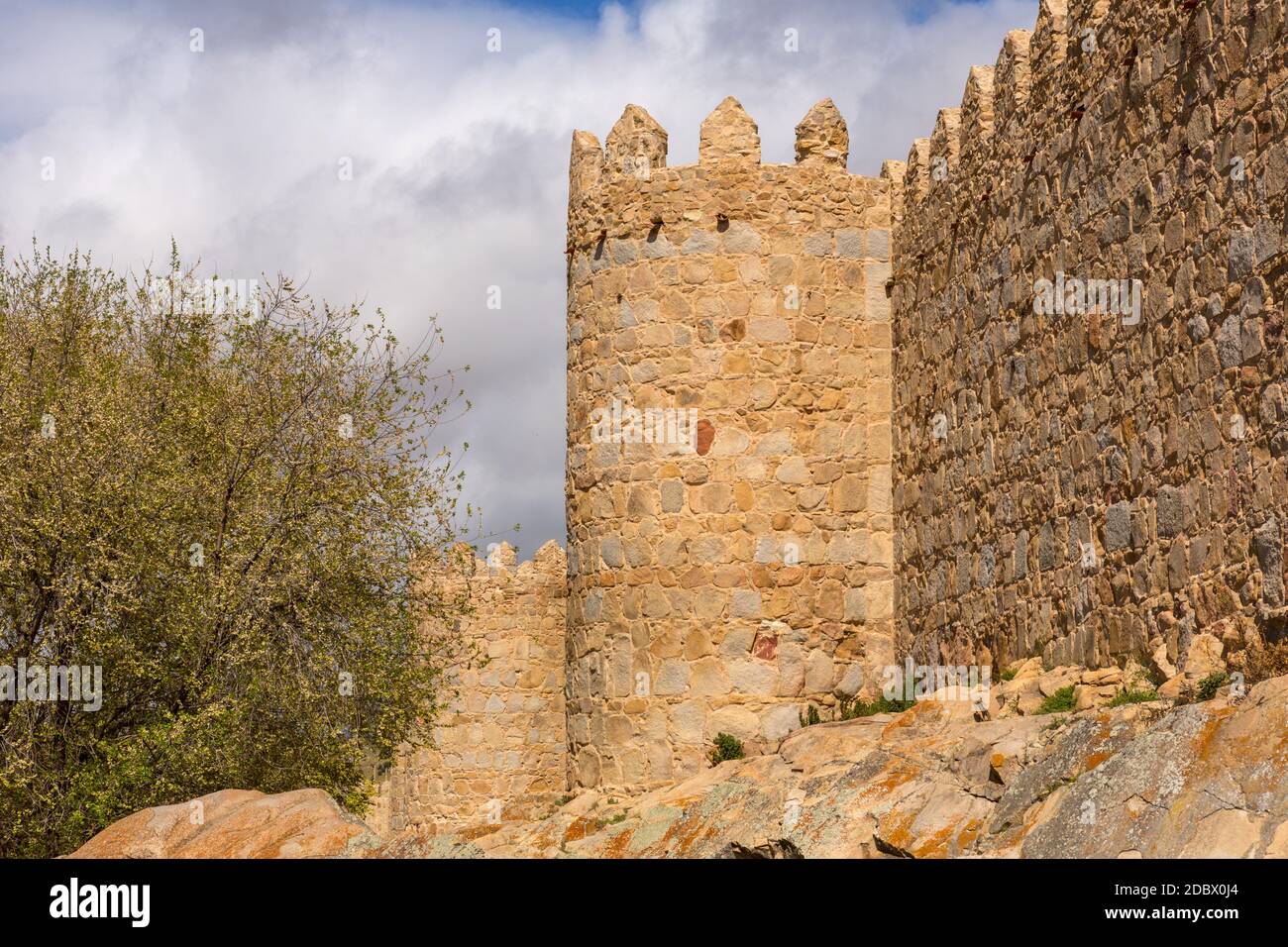 Ancient fortification of Avila, Castile and Leon, Spain Stock Photo - Alamy