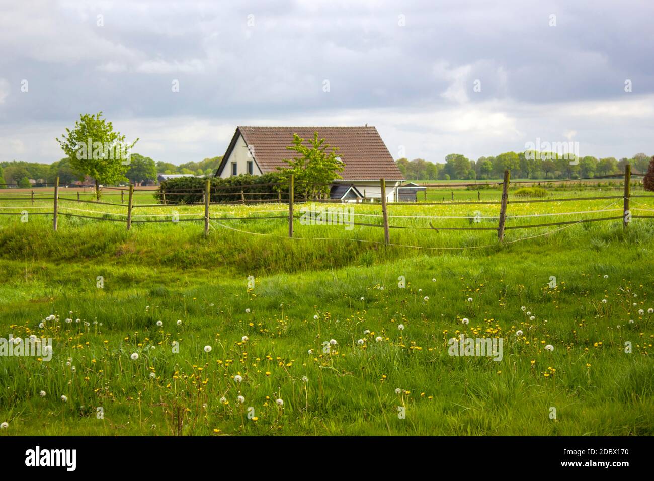 German countryside landscape, Lower Rhine Region Stock Photo - Alamy