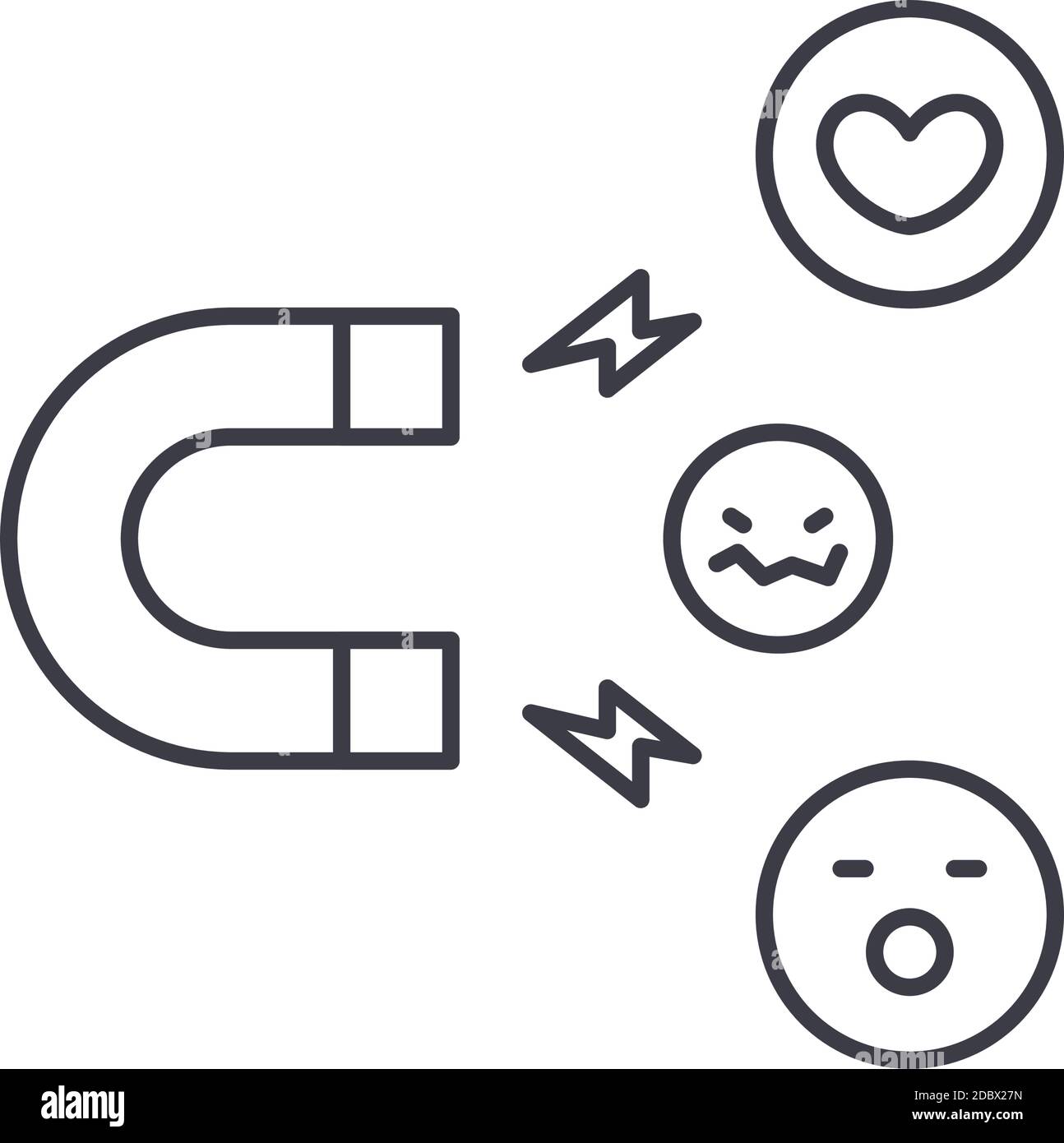 Lead marketing icon, linear isolated illustration, thin line vector ...