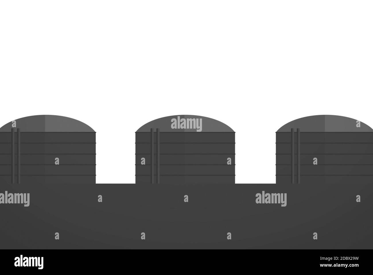 Fuel and gas storage tanks. Steel tanks, illustration drawing Stock ...