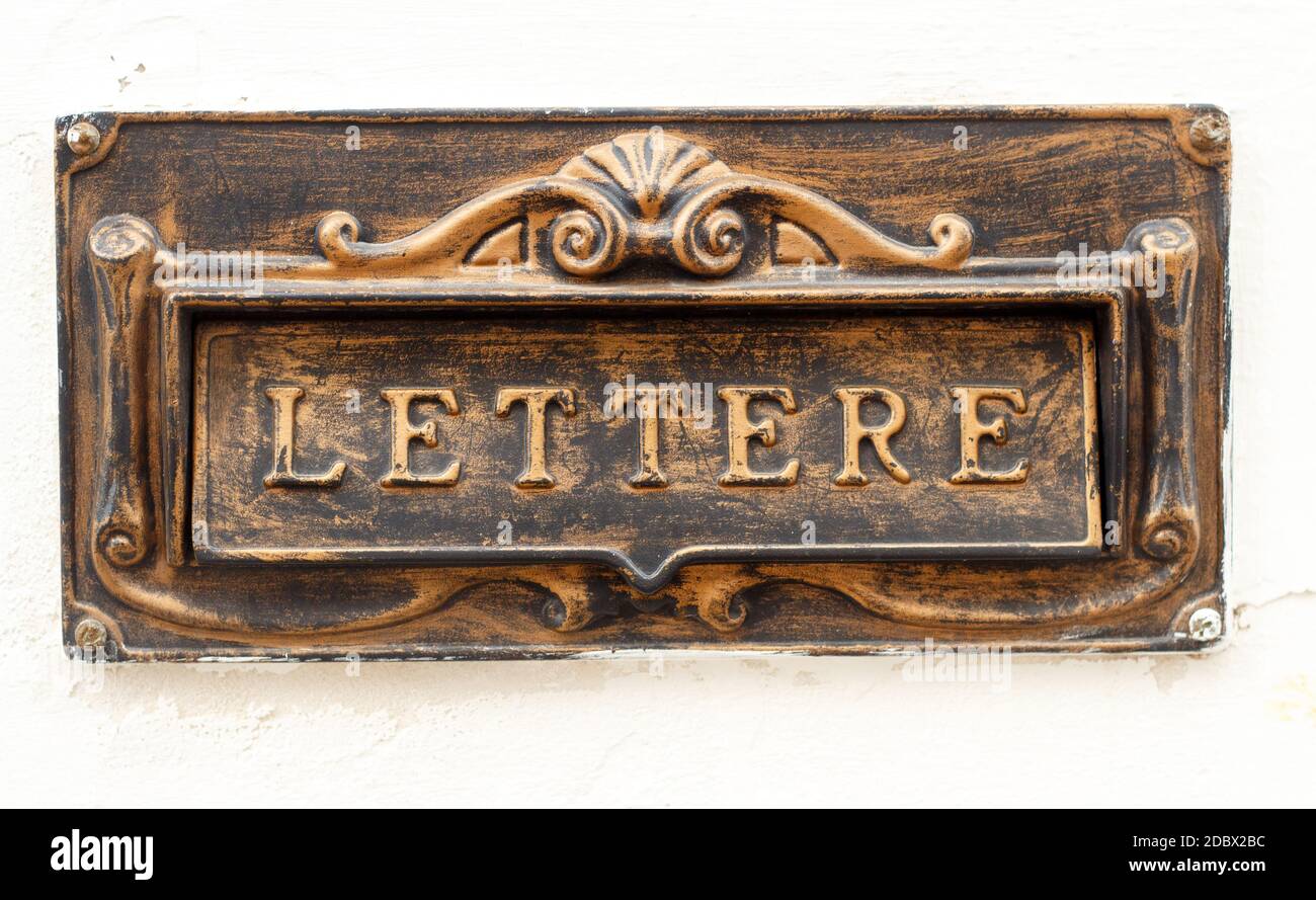 Antique letter italy Cut Out Stock Images & Pictures - Alamy