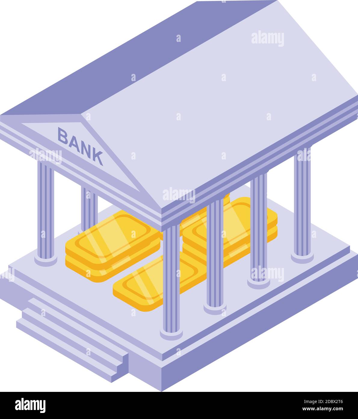 Bank gold deposit icon. Isometric of bank gold deposit vector icon for ...