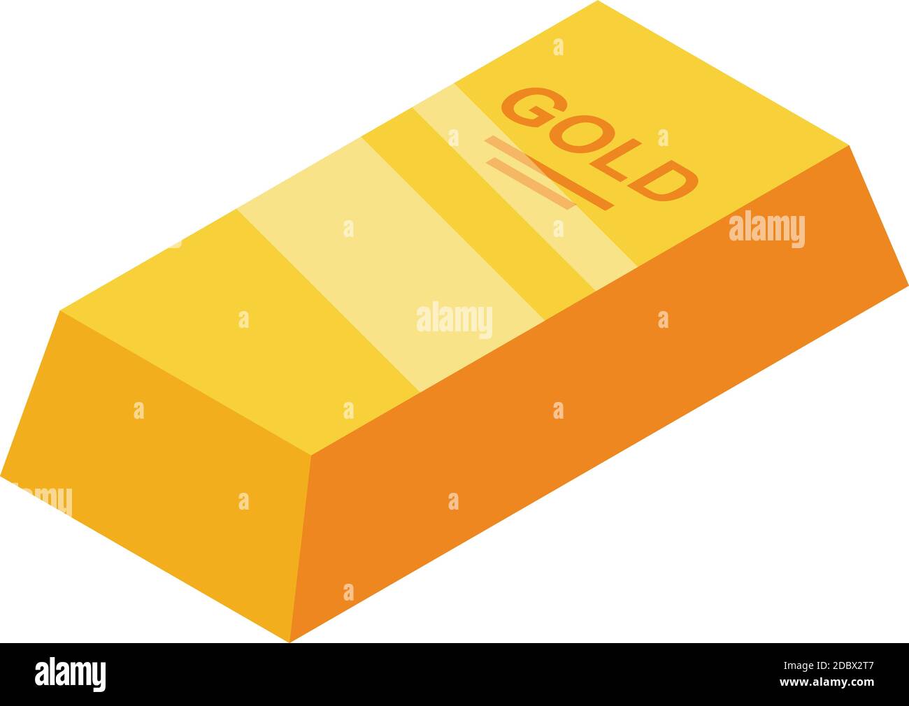 Bank gold bar icon. Isometric of bank gold bar vector icon for web ...