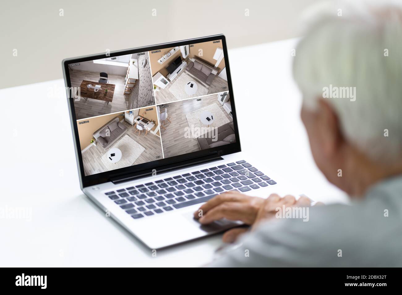 CCTV Security Camera Surveillance Footage On Laptop Stock Photo - Alamy