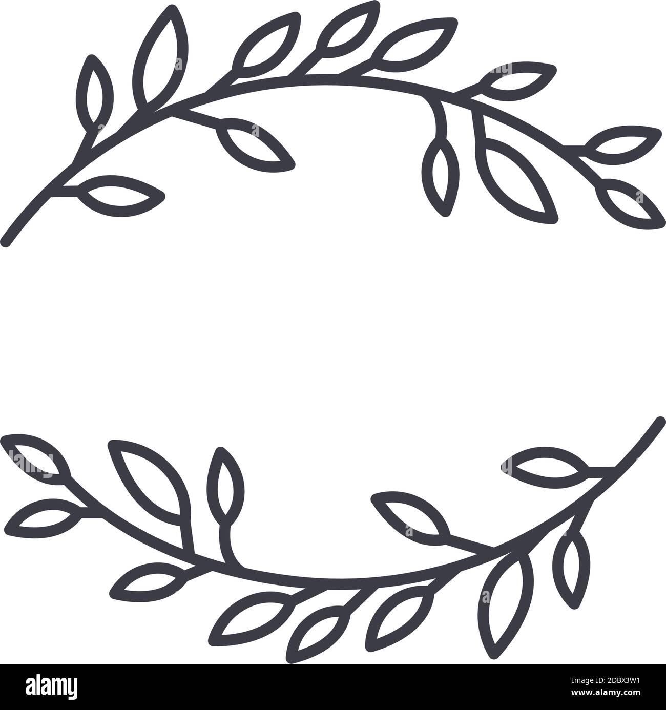 Laurel icon, linear isolated illustration, thin line vector, web design ...