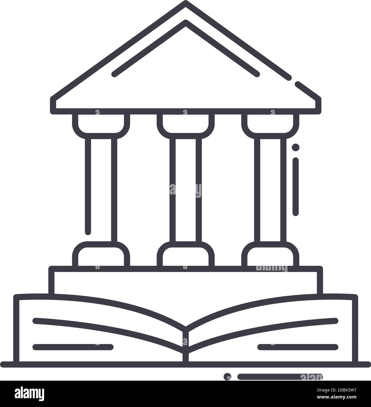 Laws and regulations icon, linear isolated illustration, thin line ...