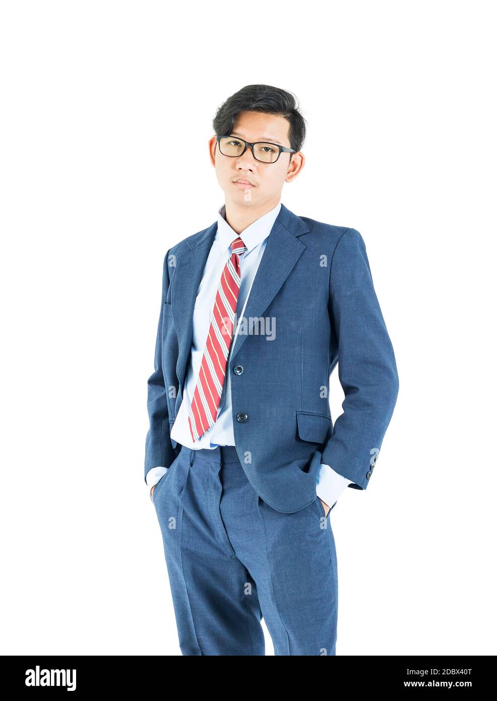 Young business men portrait in suit over white background Stock Photo ...