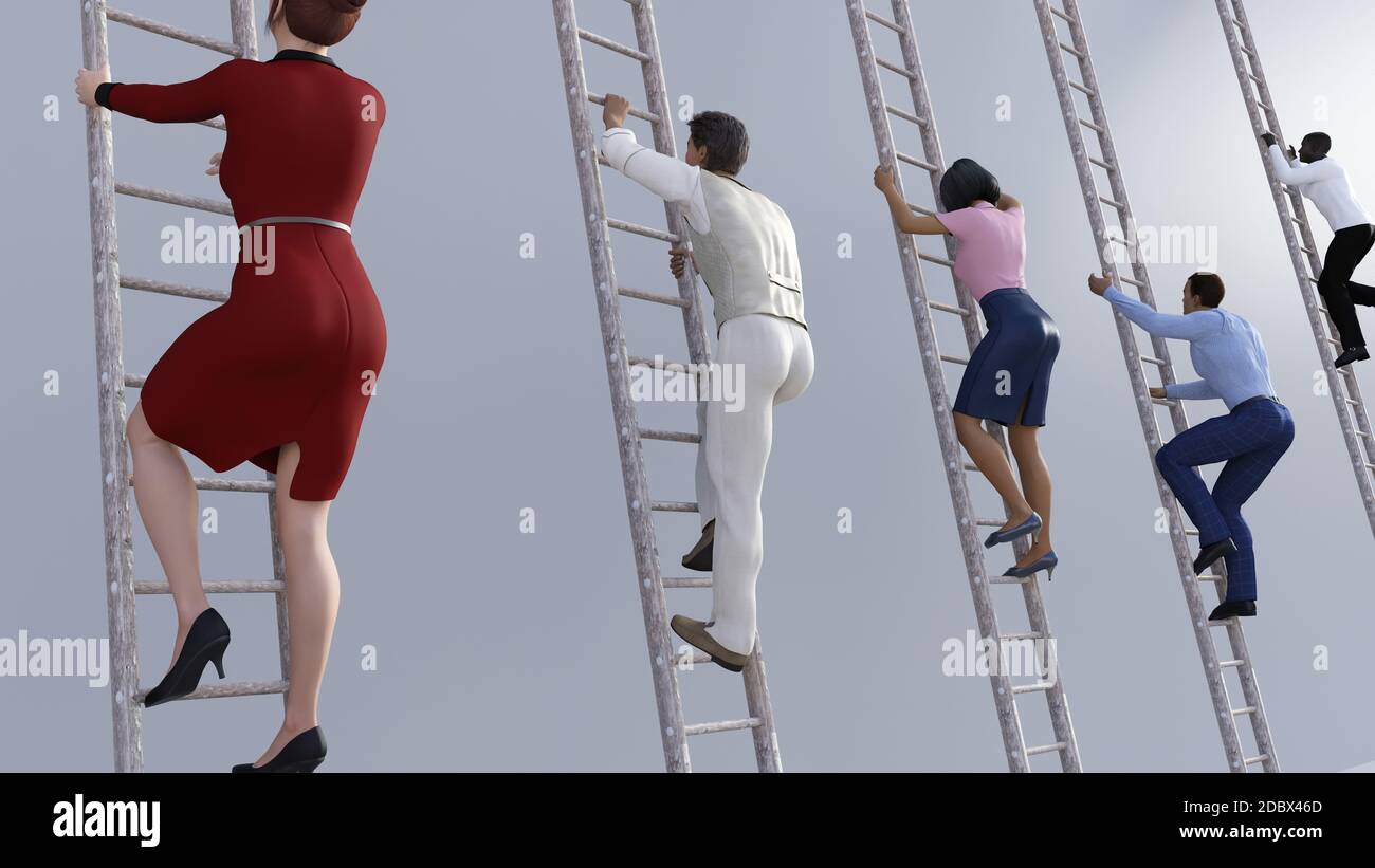 Different career ladders hi-res stock photography and images - Alamy