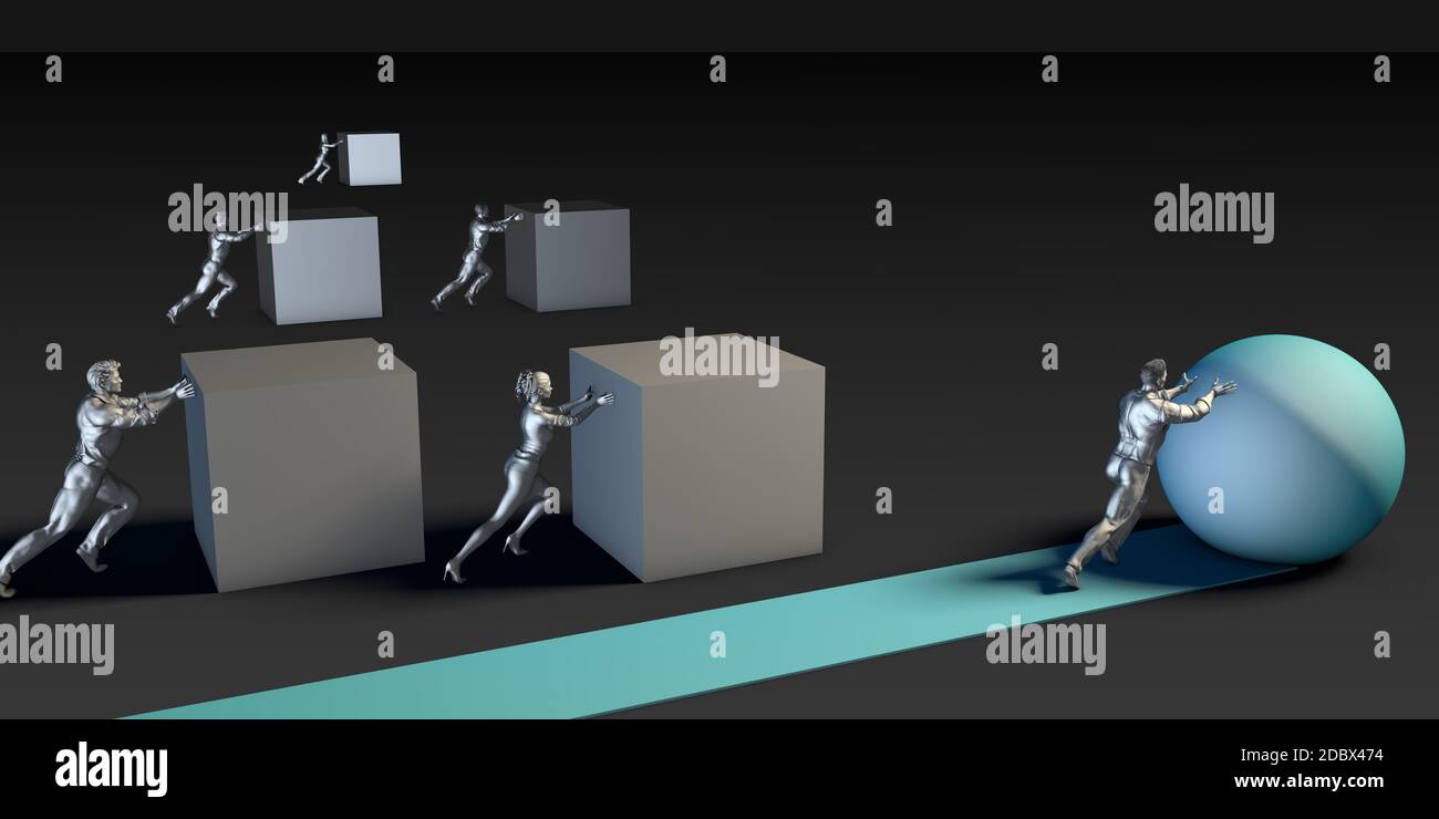 Forward Thinking Innovation for a Problem Through Ideas Stock Photo - Alamy