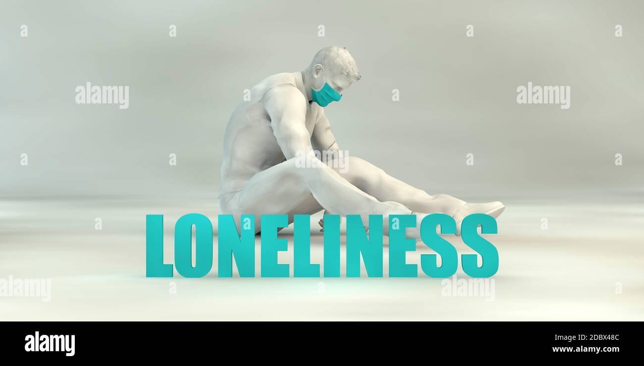 Loneliness and Effects of Coronavirus Lockdown Stock Photo - Alamy