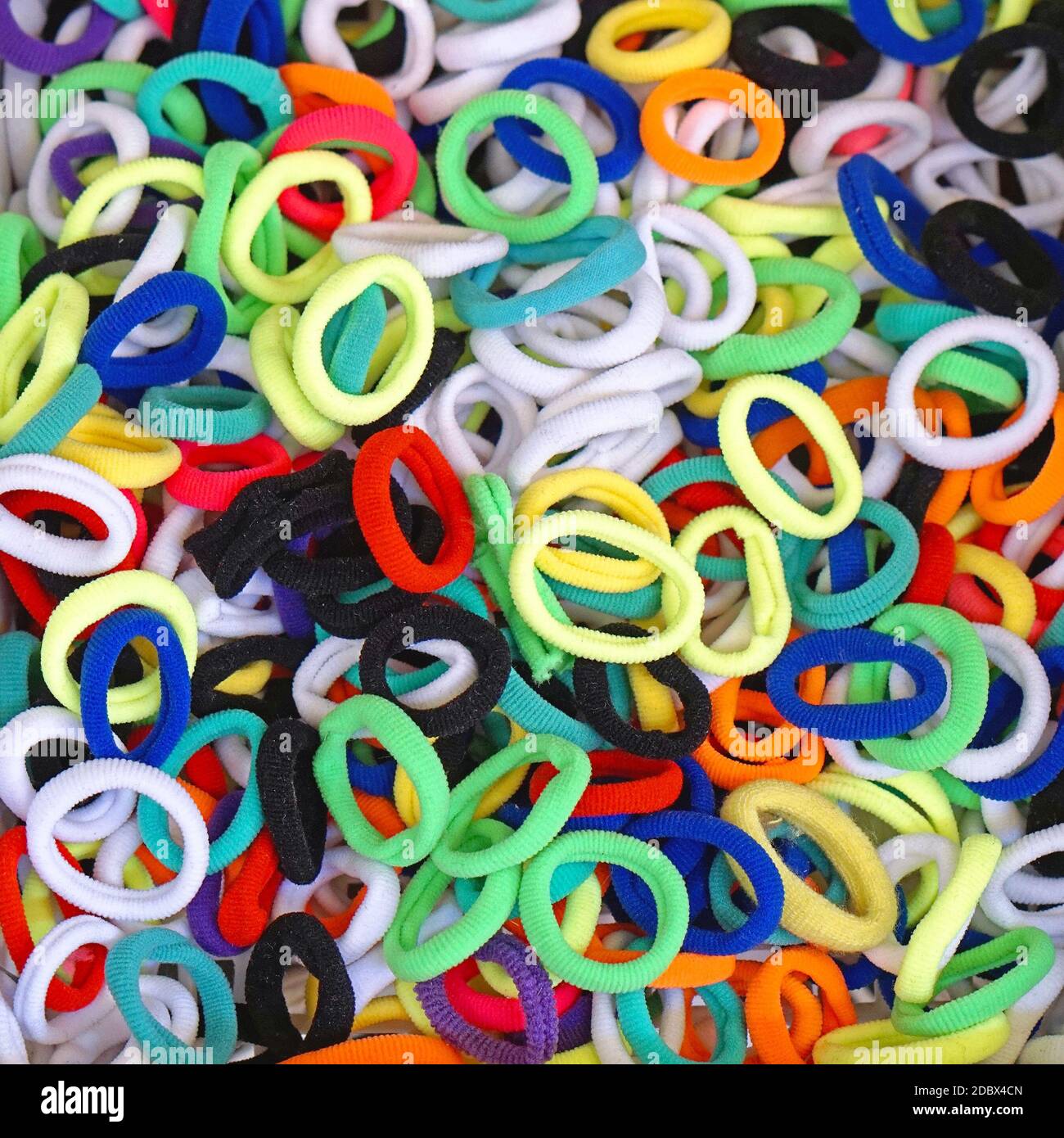 Bunch of hair bands in different colors Stock Photo - Alamy