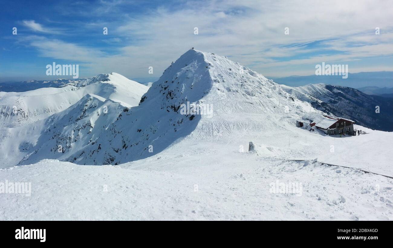 Winter panorama of Chopok mountain covered with snow in Jasna ski ...
