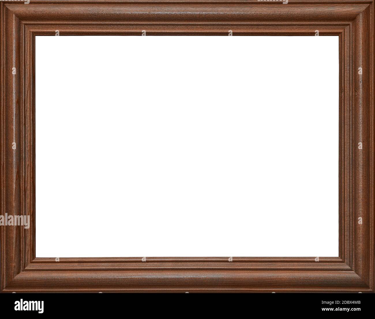 Wooden photo frame dark brown, isolated Stock Photo - Alamy