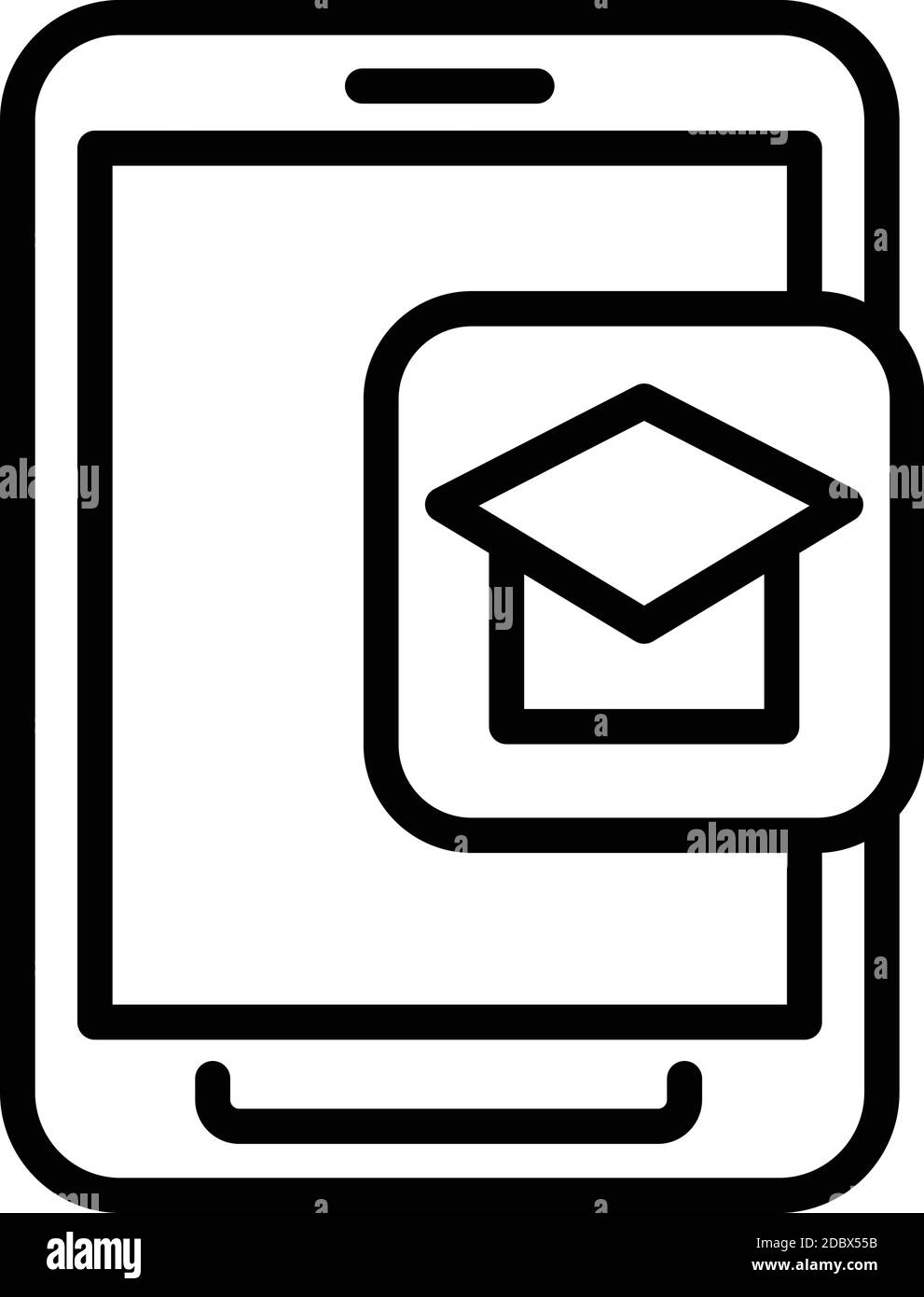 School tablet reader icon. Outline school tablet reader vector icon for ...