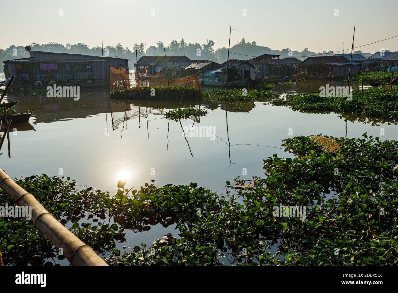 Fish Farm and fisher villages in the Mekong Delta in Vietnam Stock ...