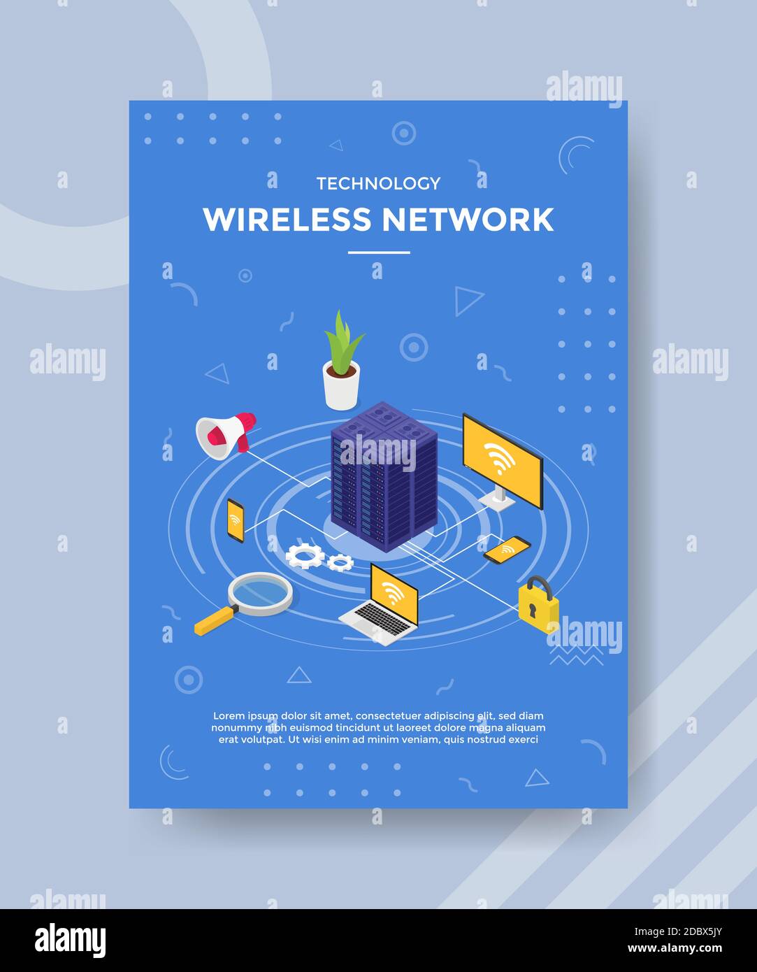 technology wireless network server connecting device computer ...