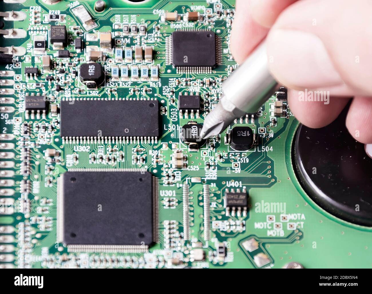 repairing a printed circuit board. Micro technology and repairs ...