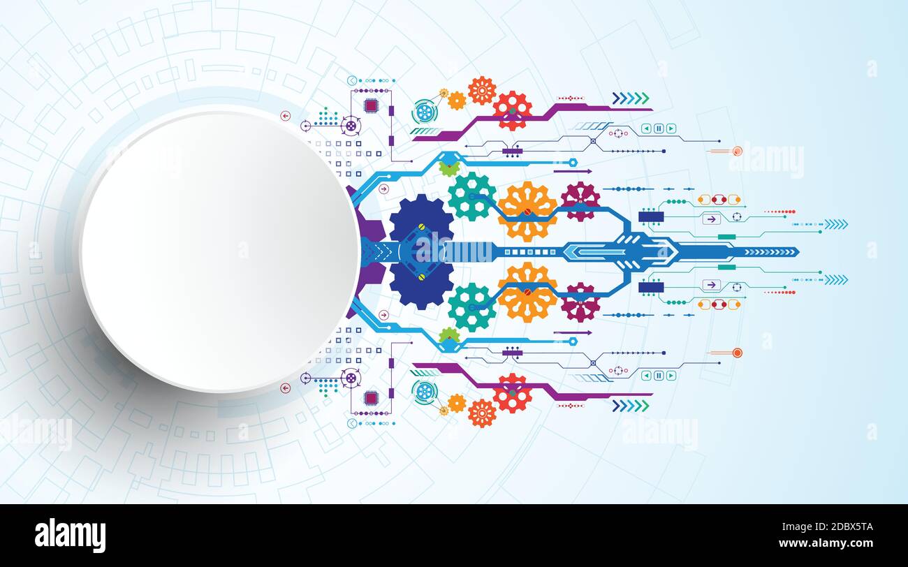 Vector background in the concept of technology Stock Vector Image & Art ...