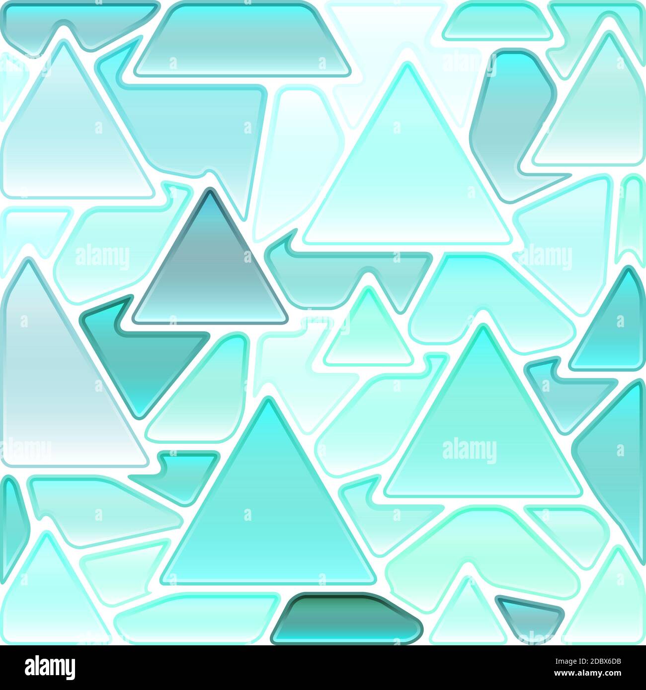 abstract stained-glass mosaic background - light blue triangles Stock ...