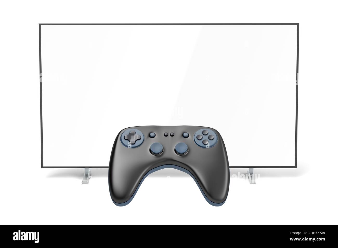 Wireless gaming controller in front of the TV Stock Photo - Alamy