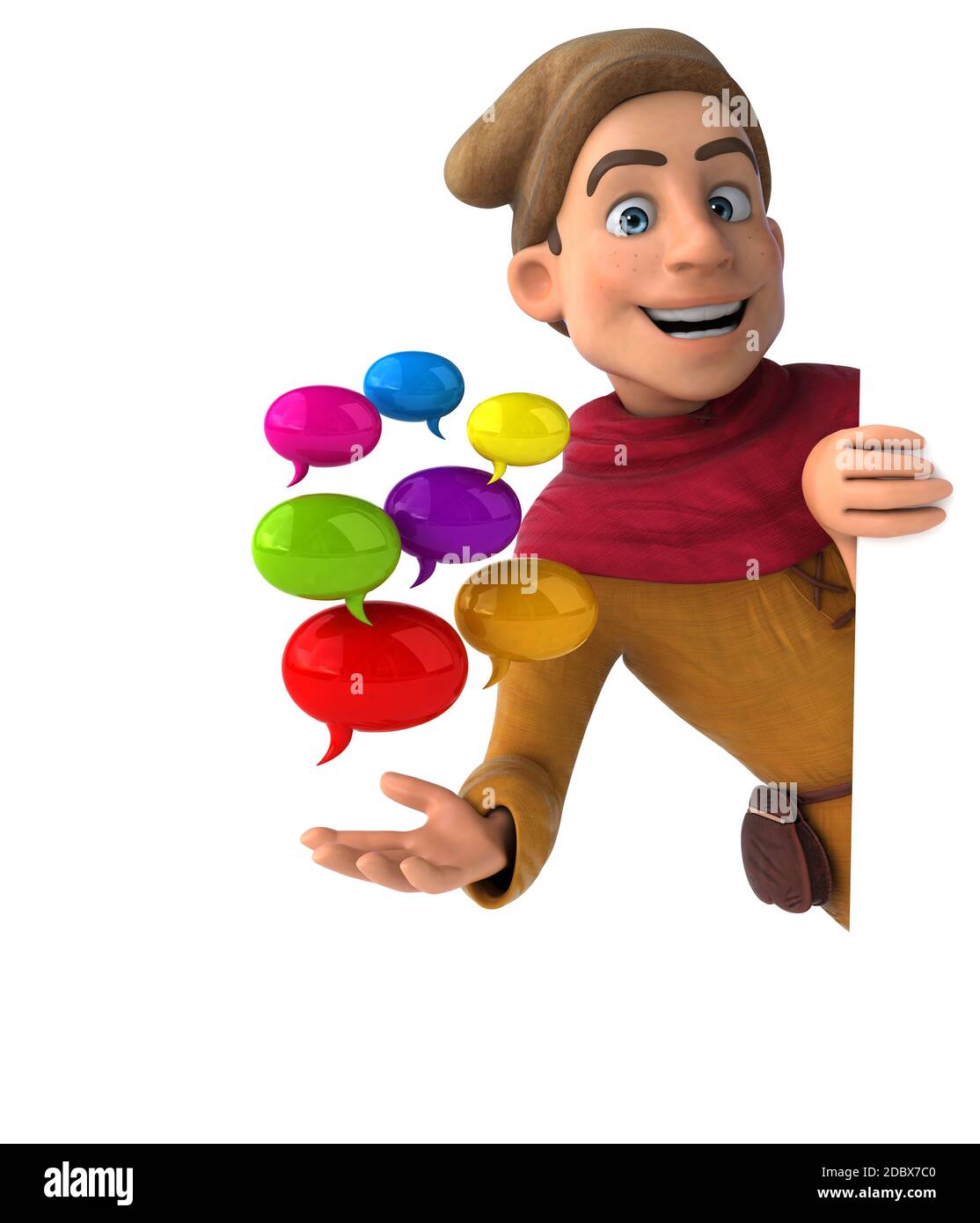 3D Illustration of a medieval historical character Stock Photo - Alamy