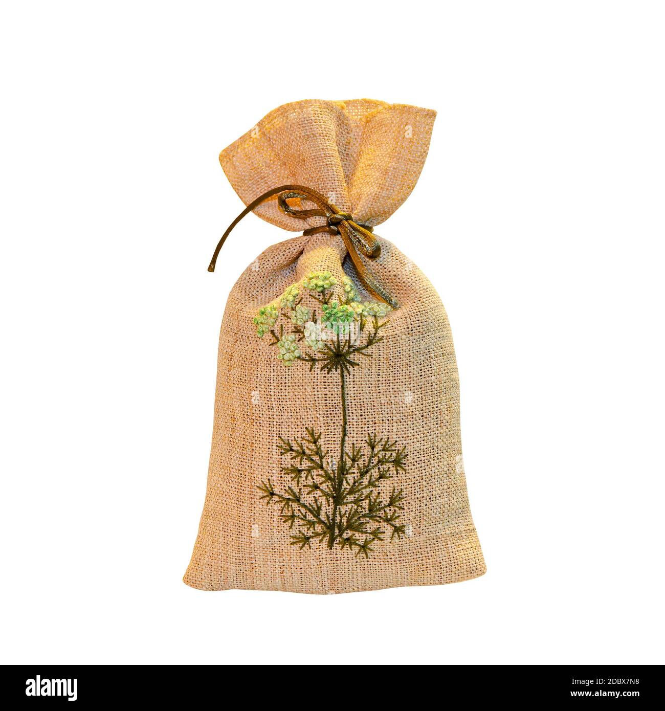 Cotton sack isolated with clipping path included Stock Photo - Alamy