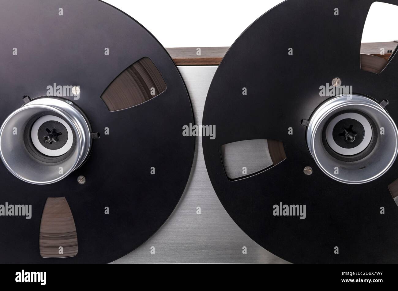 REEL to REEL Audio Tape Recorder isolated on white background Stock ...