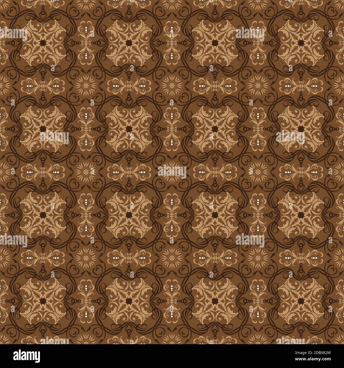 Unique motifs design on Pekalongan batik with dark brown color concept ...