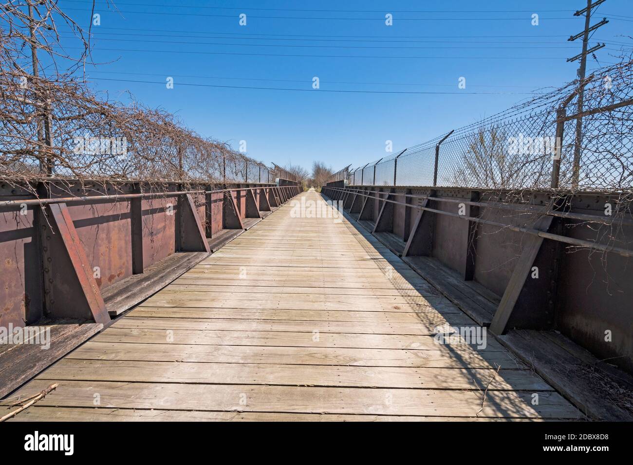 Old Wood and Steel Bridge in Midewin National Tallgrass Prairie in ...