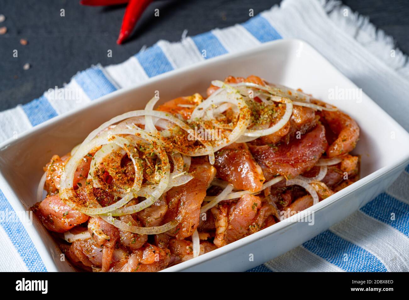 Close up seasoned shawarma meat hi-res stock photography and images - Alamy