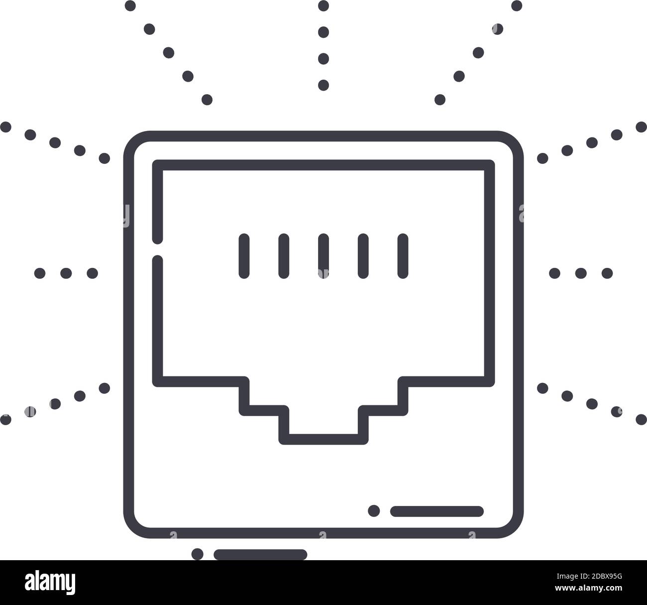 Lan concept icon, linear isolated illustration, thin line vector, web ...