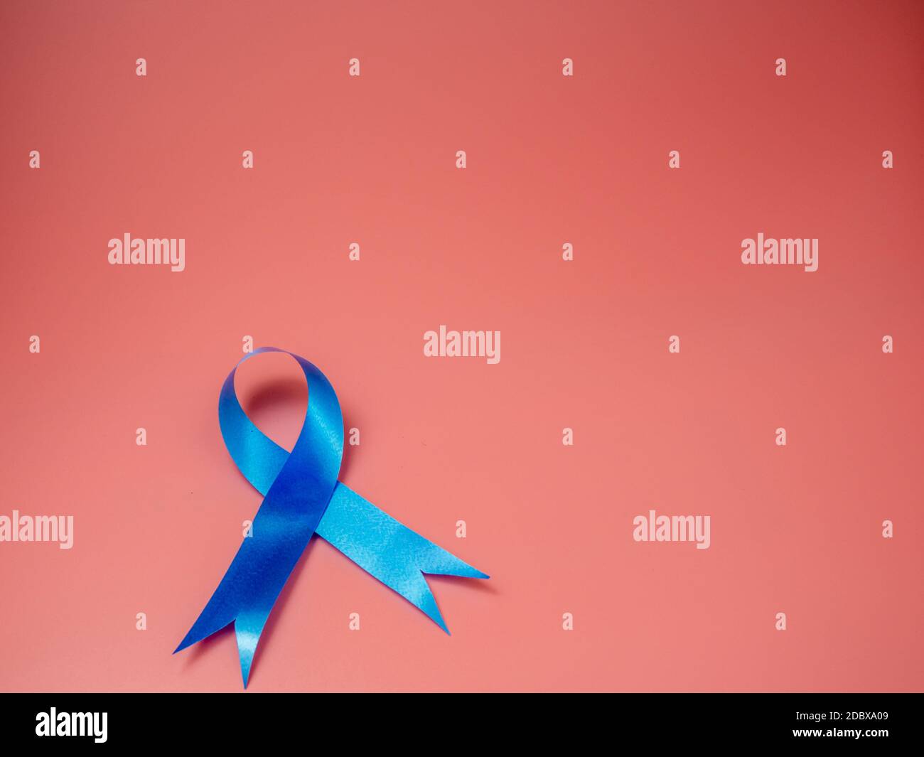Blue ribbon symbol for prostate cancer Stock Photo - Alamy