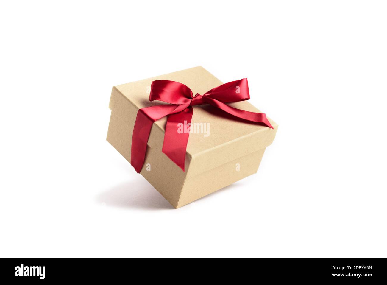 Craft box red ribbon Cut Out Stock Images & Pictures - Alamy