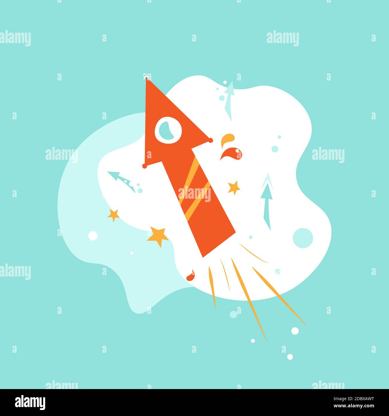 Red arrow with blue sky Stock Vector Images - Alamy