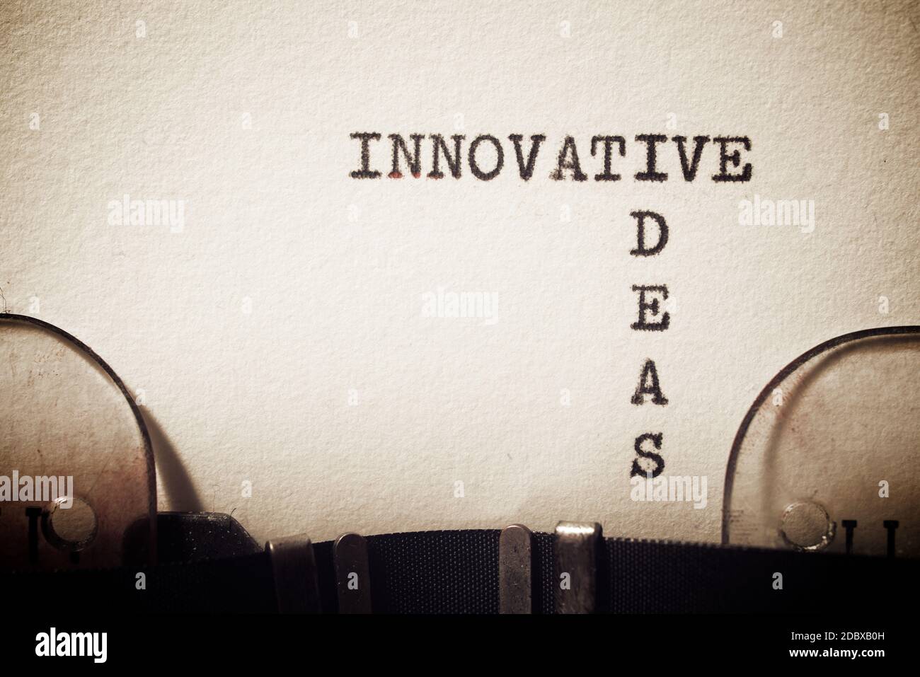 Innovative ideas phrase written with a typewriter Stock Photo - Alamy