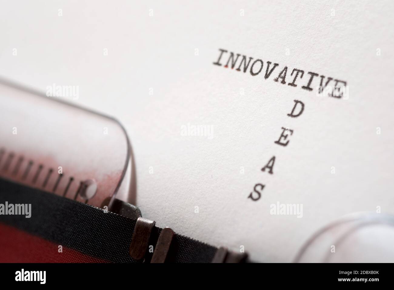 Innovative ideas phrase written with a typewriter Stock Photo - Alamy