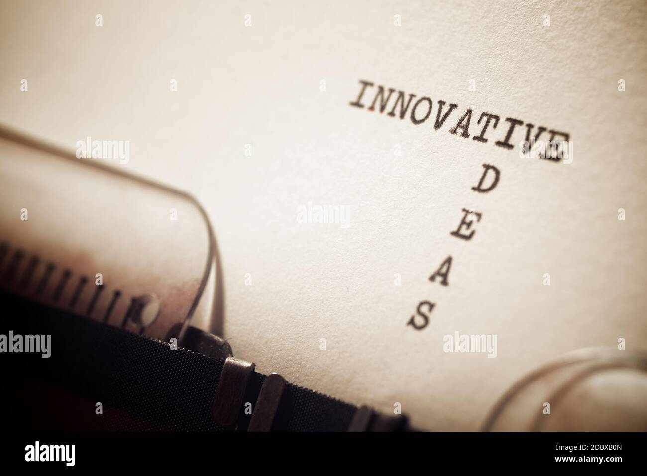 Innovative ideas phrase written with a typewriter Stock Photo - Alamy