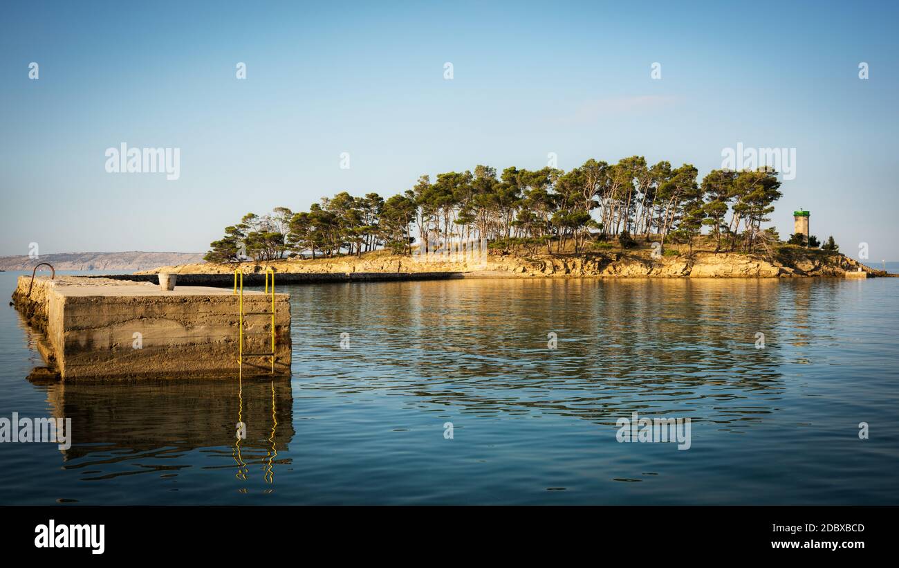 small island on Rab in Croatia Stock Photo - Alamy