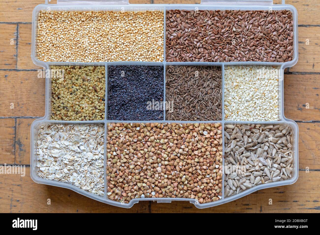 Seeds and Grains Healthy Food Selection Variety Stock Photo - Alamy