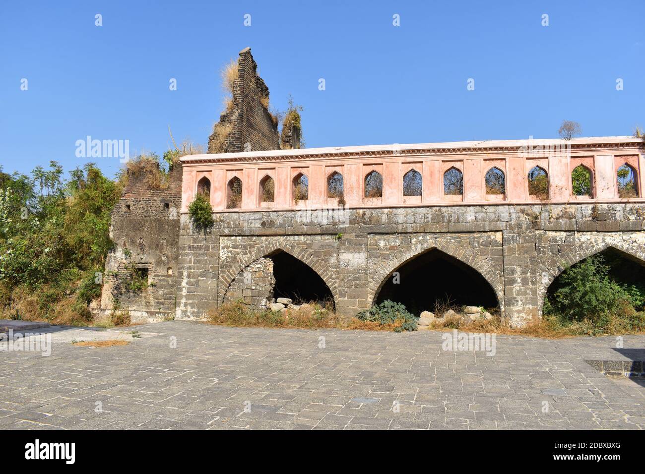 Inside view, Kandhar Fort, Nizamshahi period and was built in honour of ...