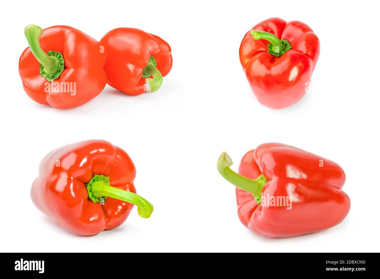 Set of paprika isolated on a white background Stock Photo - Alamy